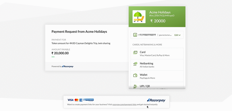 Receive Payments via Bank Transfer